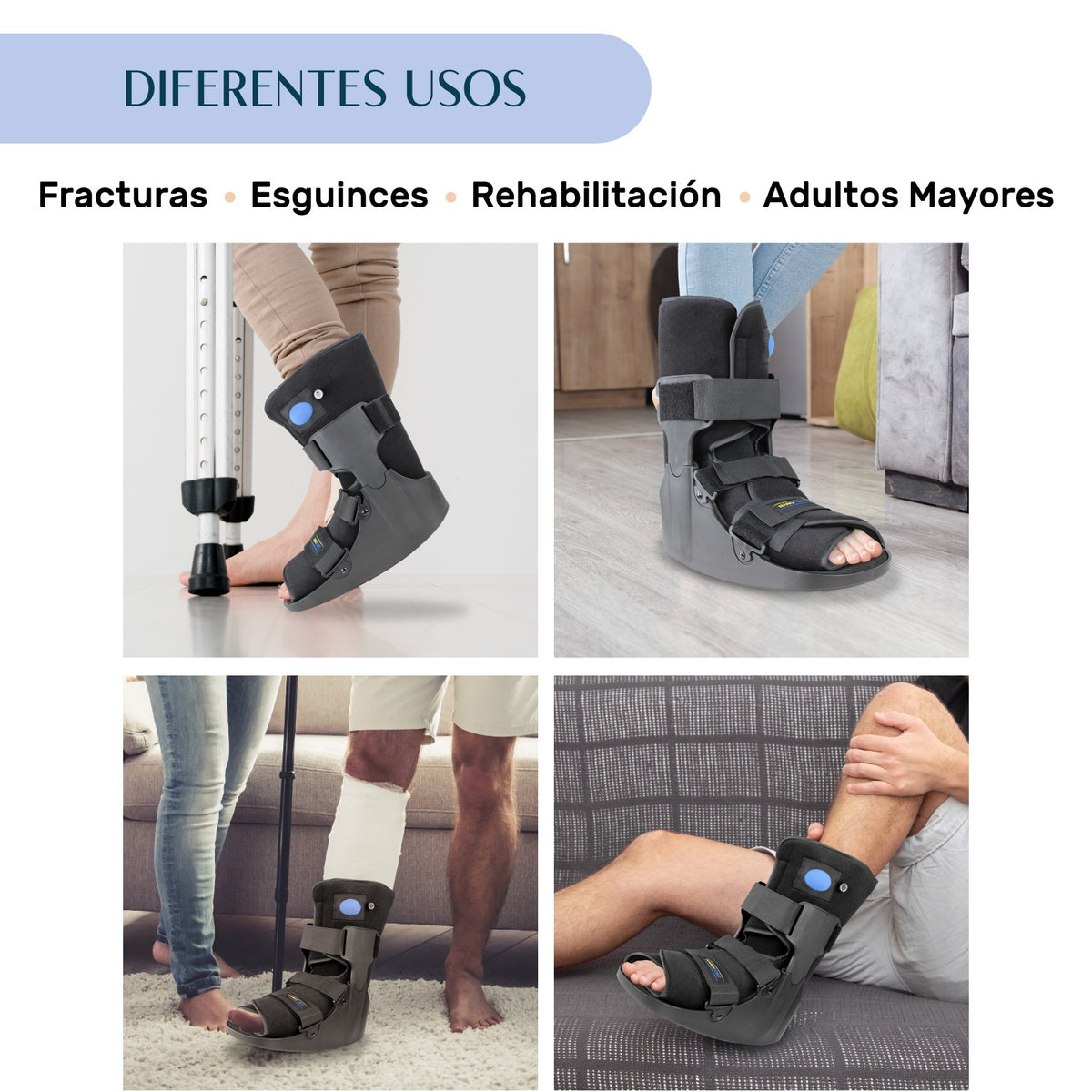 Bota Ferula Baja Neumatica Walker Inmovilizador De Tobillo Talla M ...